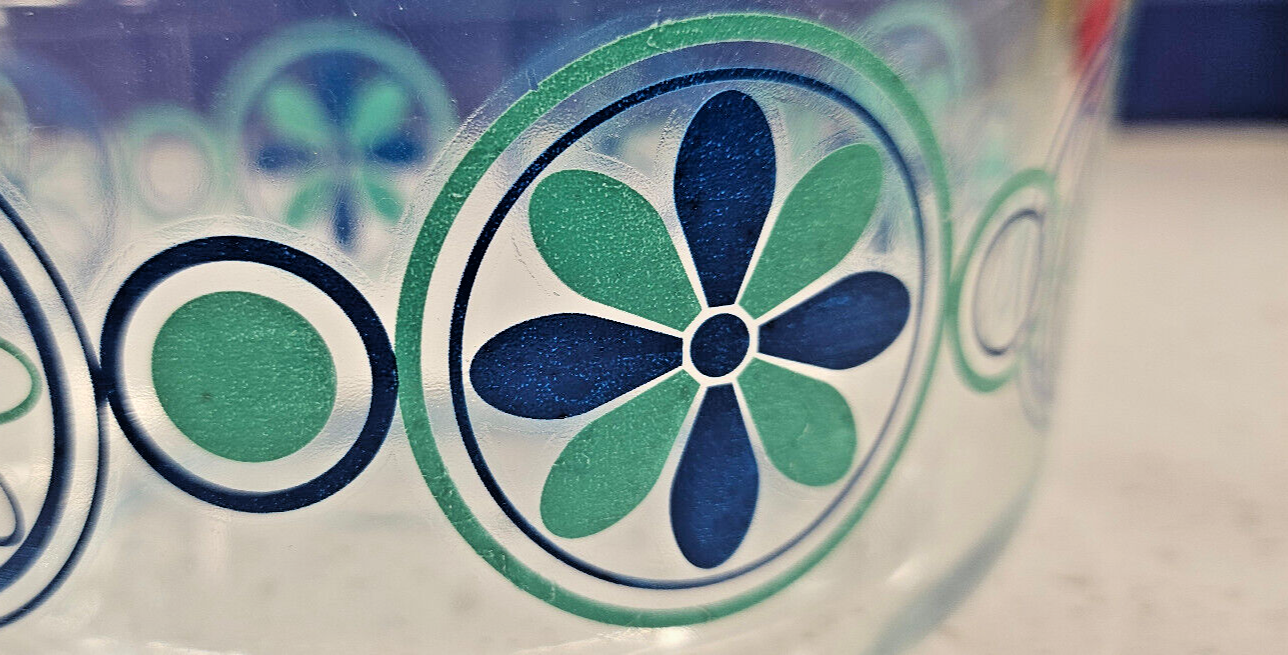 Pyrex Bowl "Turquoise, Blue Pinwheel Floral Design", Vintage | eBay