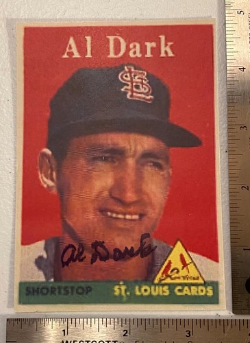 Al Dark ~ St. Louis Cardinals Baseball MLB ~ Signed Autographed Photo ...