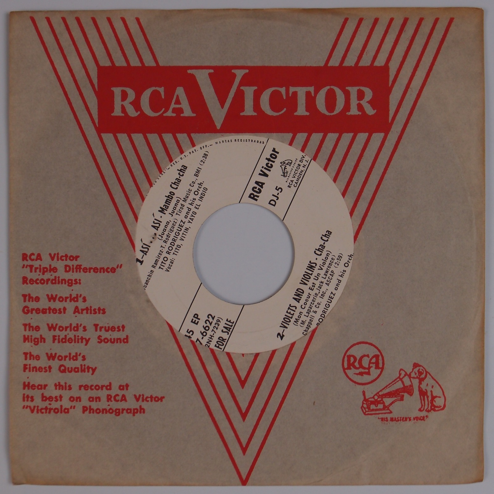 PEREZ PRADO: Bandido, Tito Rodriguez LATIN 45 DJ Promo Rare VG+ Mambo ...