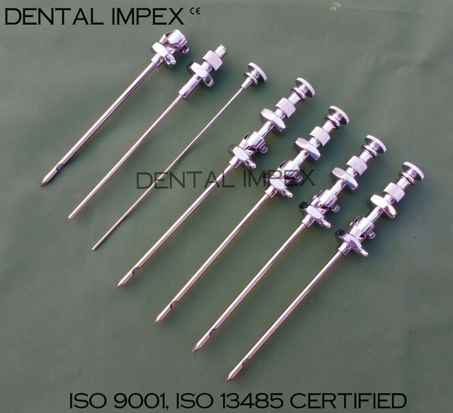 LOT OF 10 Abrams Pleural Biopsy Punch Needle Set *Reusable* 3 piece ...