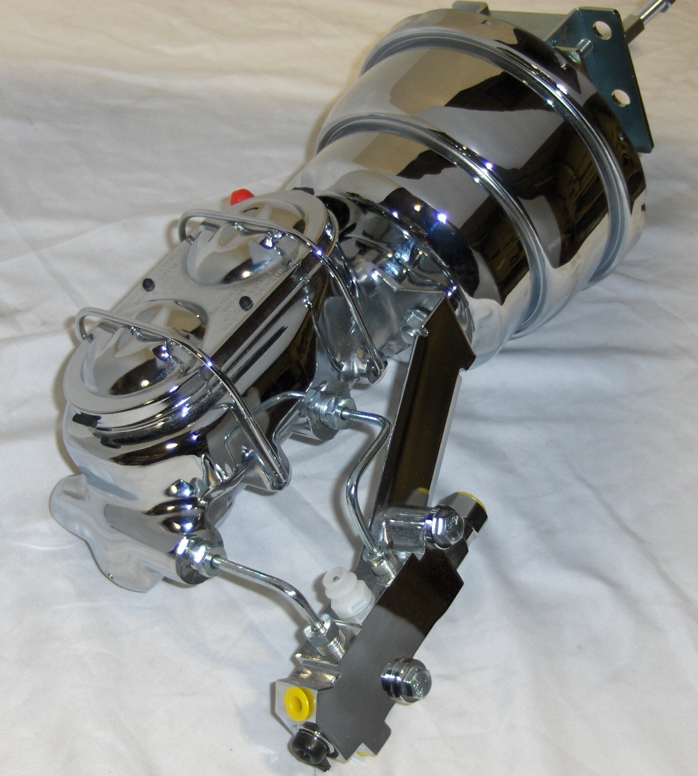 1955 56 57 Chevy Tri 5 Chrome Brake Booster Master Cylinder Disc Disc ...