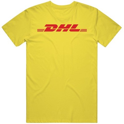 Dhl Delivery Courier Service Company Logo vintage retro daisy yellow T ...
