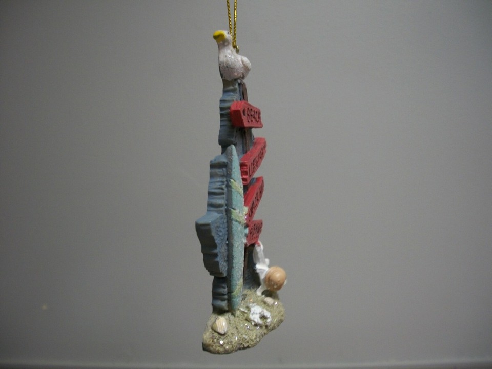 Tropical Beach Lifeguard Snack Bar Fishing Signs Pole Chair XMas ...