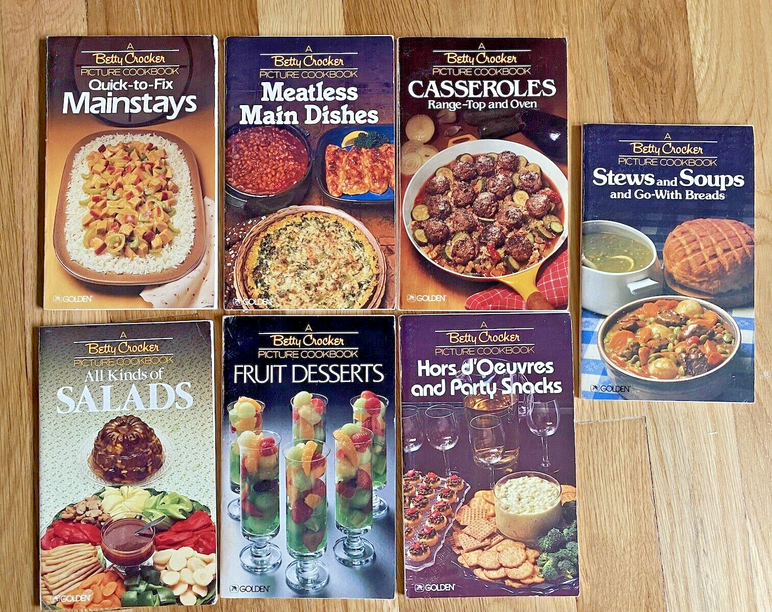 7 Book Boxed Set Betty Crocker's Picture Cookbooks~1982 General Mills ...