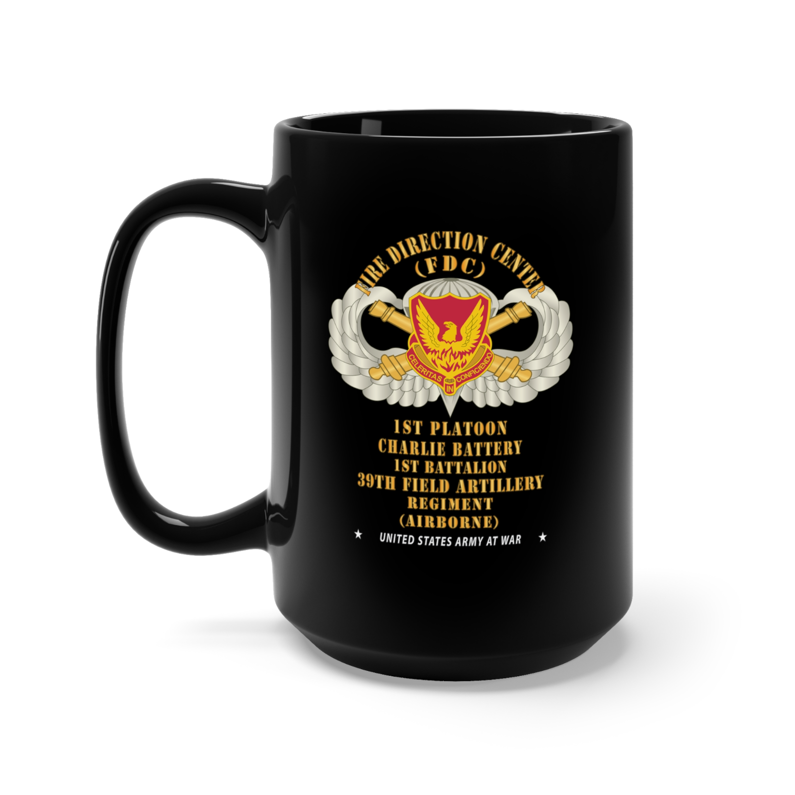 Black Mug 15oz - 39th Field Artillery Regiment, 1st Platoon, FDC ...