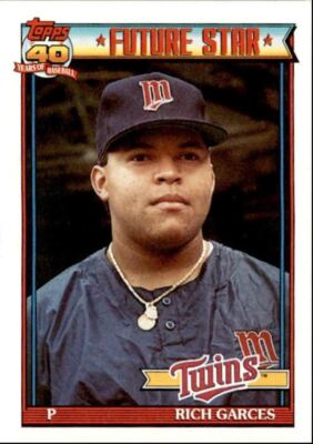 1991 Topps Rich Garces Rookie Future Star Minnesota Twins #594 | eBay