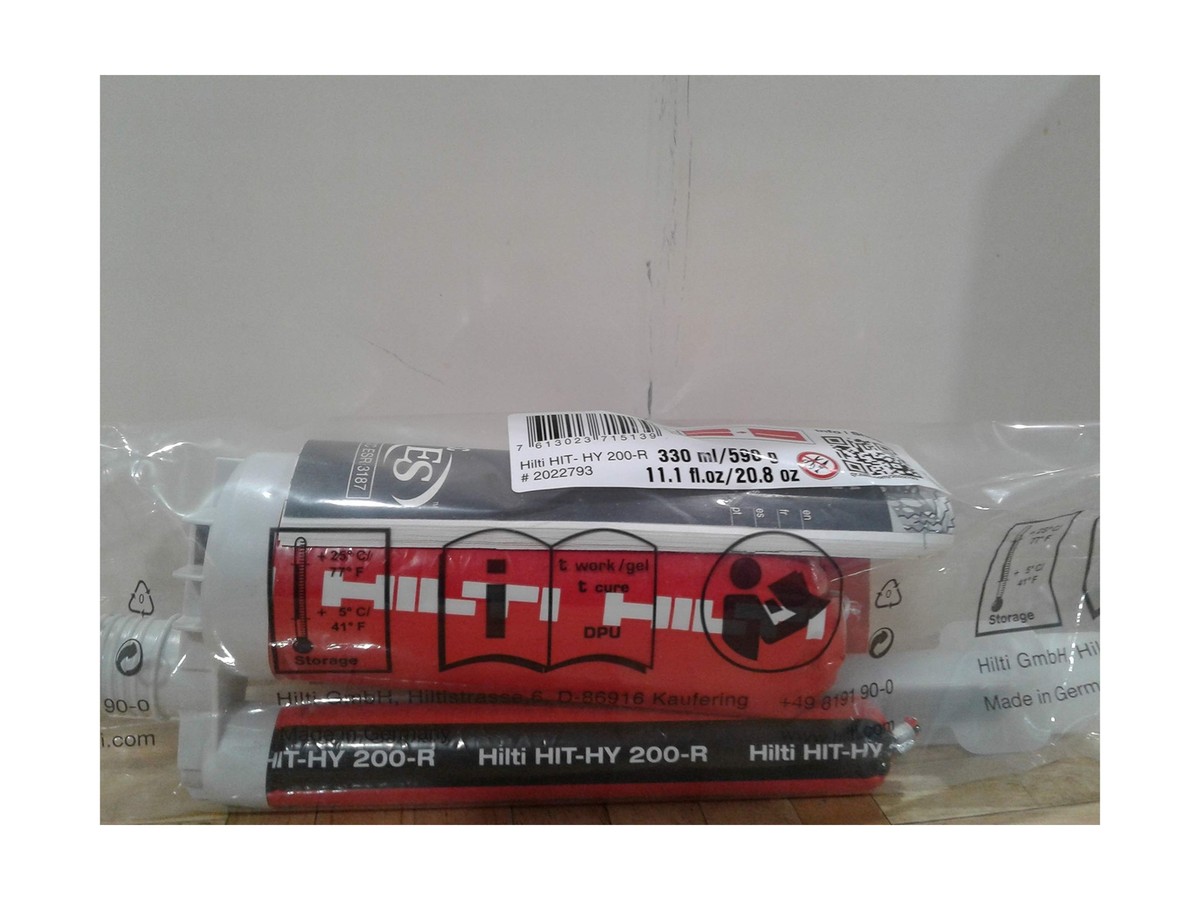 Hilti Water Hilti HIT-HY 200-R V3 Injectable Epoxy Adhesive & Hilti HIT ...