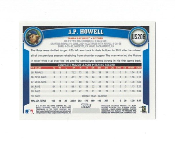 2011 Topps Update J.P.Howell ~ Tampa Bay Rays #US206 ~ NM/MT | eBay