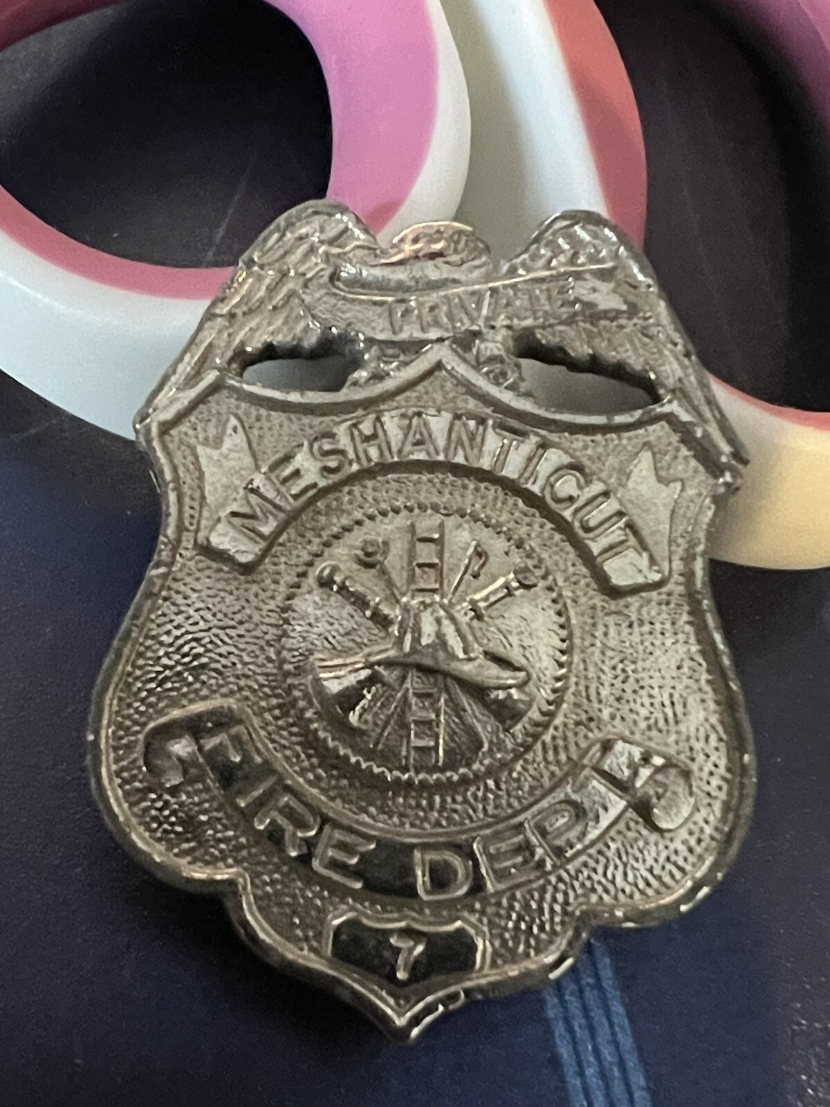 Vintage Meshanticut R.I. Rhode Island FIRE DEPT Wallet BADGE Station ...