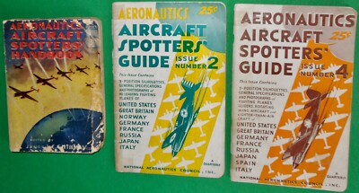 WW2 1943 Aeronautics Aircraft Spotters' Handbook and 1942 Guides Nos. 2 & 4 | eBay