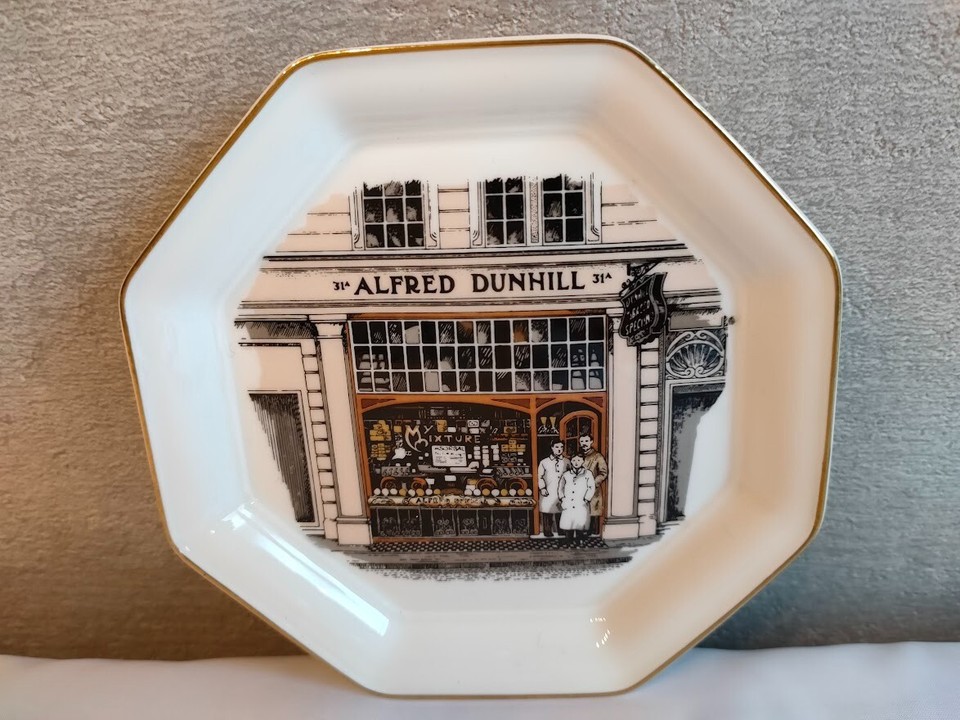 Alfred Dunhill Octagonal Cigar Tray Ashtray Accessory Case Porcelain ...