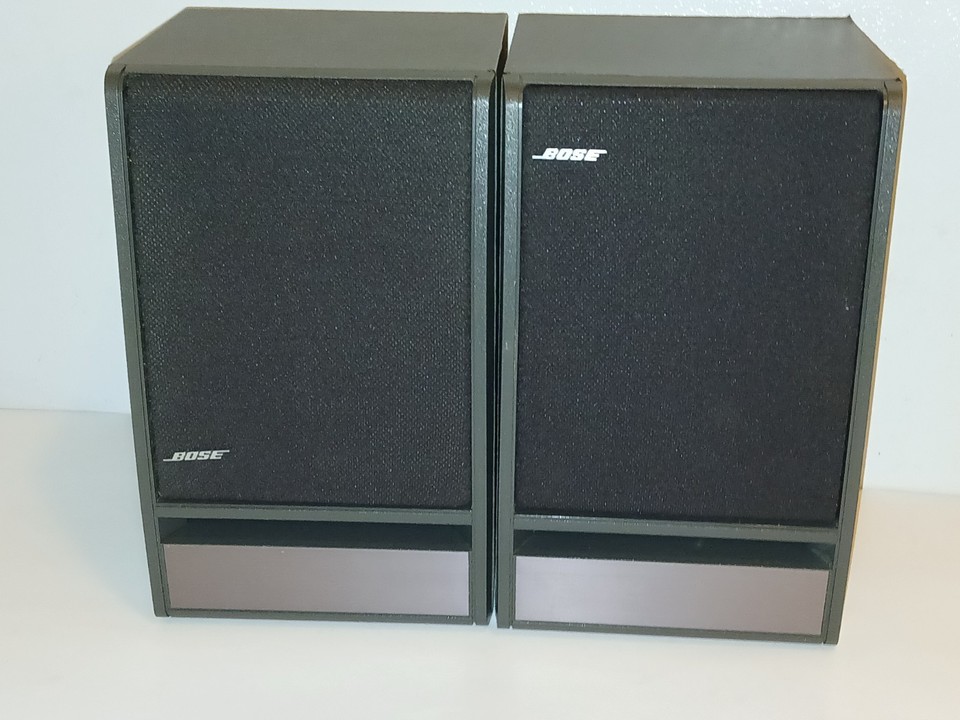BOSE Model 141 Bookshelf Stereo WOODEN Pair SPEAKERS 79750 10-80 watts ...