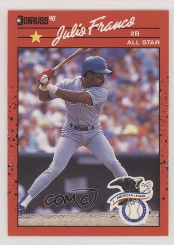 1990 Donruss Julio Franco (All-Star Game Performance on Back) #701 pd0 ...
