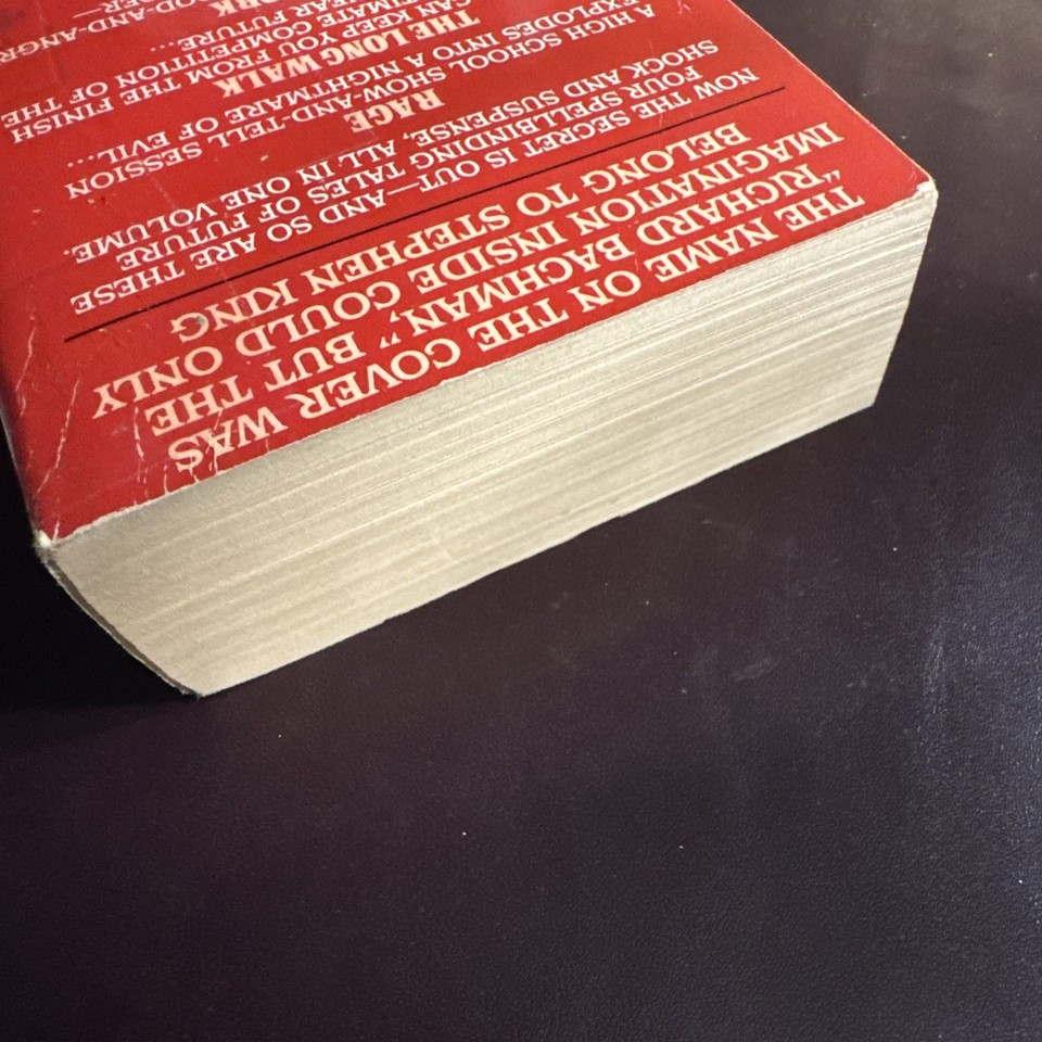 The Bachman Books (w/Rage) by Stephen King -Signet Paperback (1986 6th ...