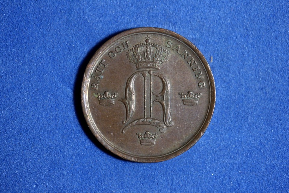 1845 Sweden 1/3 Skilling Copper Coin #M23567 | eBay