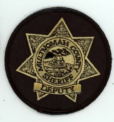 OREGON OR MULTNOMAH COUNTY SHERIFF DEPUTY ROUND PATCH 3 1/4 INCHES ...