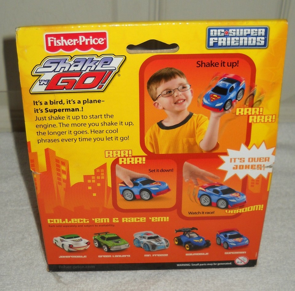 #11455 RARE NIB Fisher Price DC Superfriends Shake N'Go Superman Shake ...