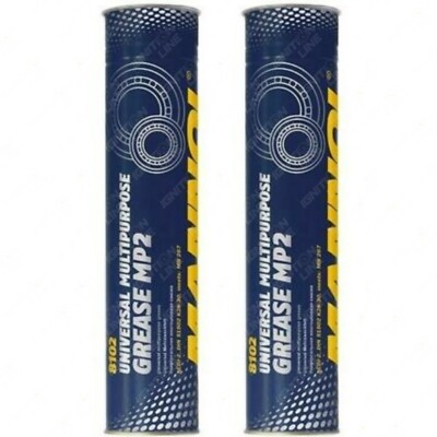 2 x MANNOL MP-2 Multi Purpose Grease Cartridge Tube 400g Corrosion ...