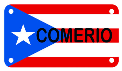 COMERIO Flag Boricua Puerto Rico ATV 4" x 7" Motorcycle Fourtrack ...