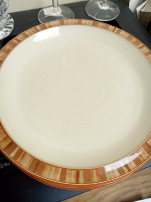 Denby Fire Stripes 9" Salad Plates (Set Of 4) DK0001 | eBay