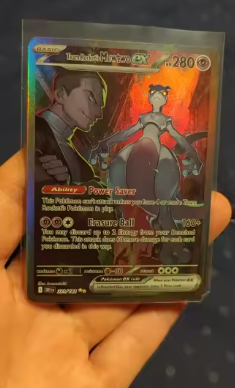 Pokemon Destined Rivals Team Rocket's Mewtwo EX SIR 231/182 FAN art ...