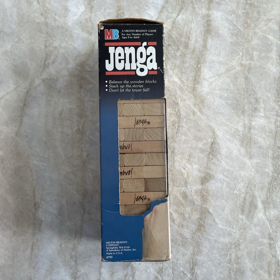 VINTAGE Original JENGA Classic Game 1986/Complete/MB Brand | eBay