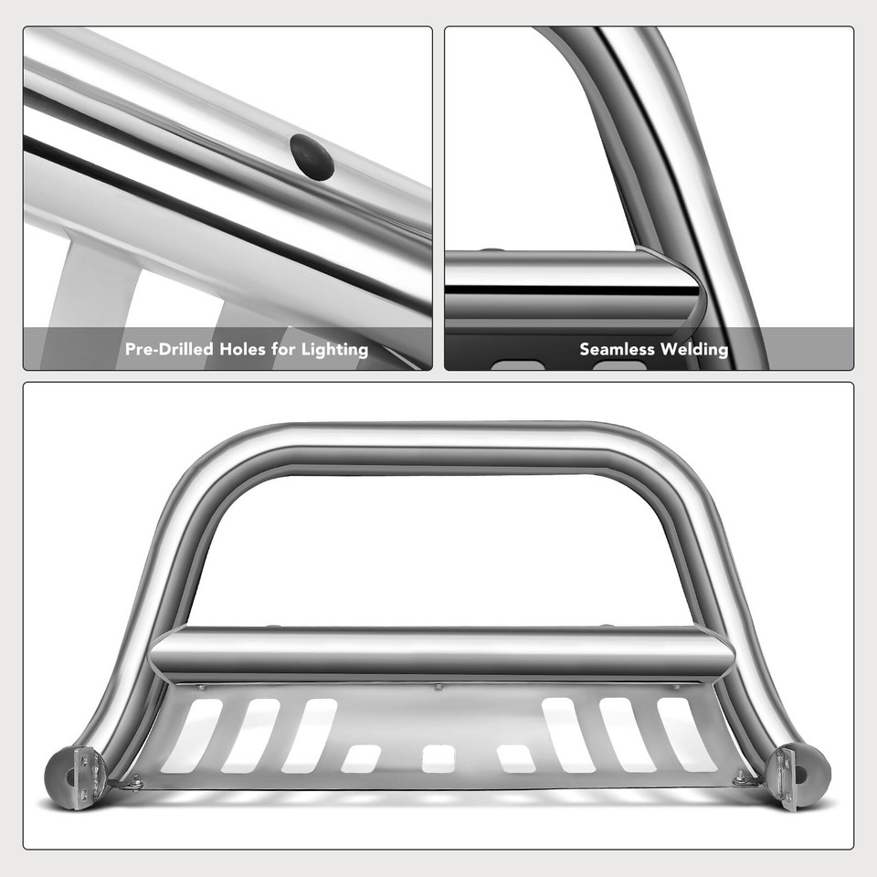 3" S/S Bull Bar Push Bumper Grille Guard for Chevy Colorado GMC Canyon ...