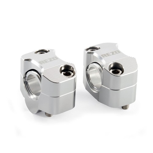 Rezo Aluminium 22mm-28.6mm Handlebar Risers Silver for Mutt Hilts 125 ...