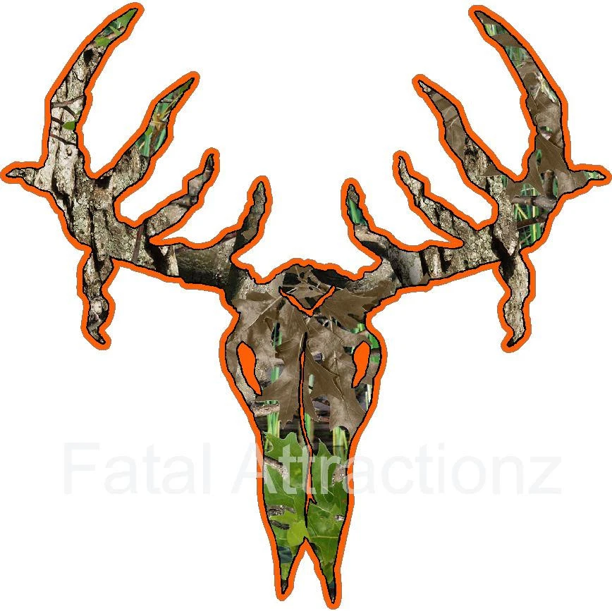 Camo Deer Skull Decals
