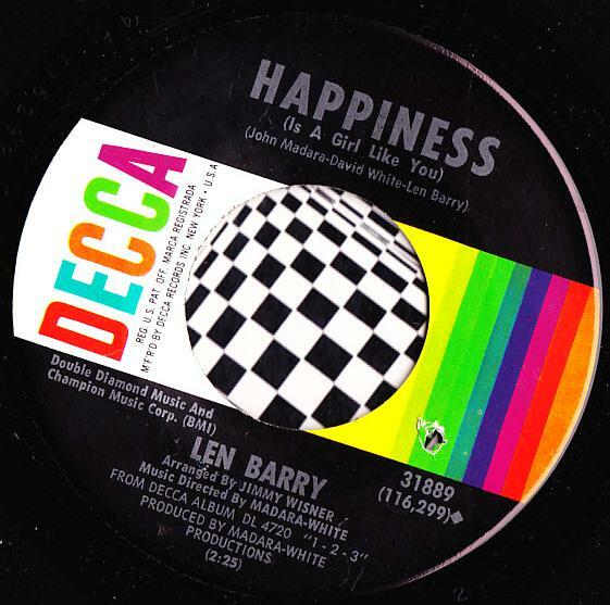 Len Barry 45 RPM - Like A Baby / Happiness (1966) | eBay