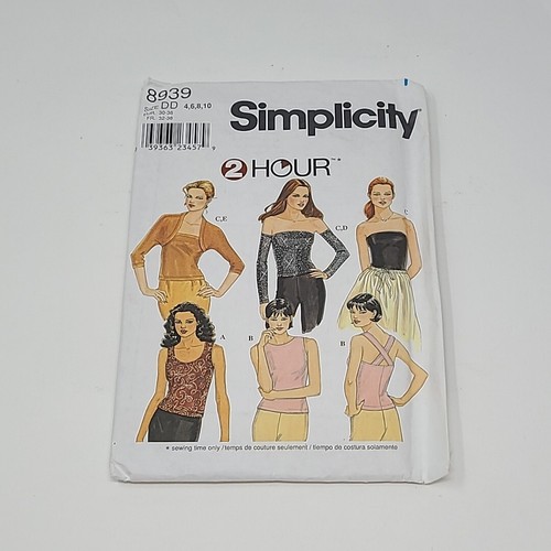 Simplicity 8939 2 Hour Sewing Pattern Vintage Size 4 6 8 10 Camisole ...
