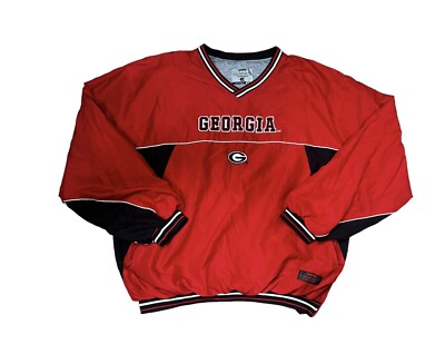 VTG UGA Georgia Long Sleeve Pullover Jacket Georgia Colosseum Athletics ...