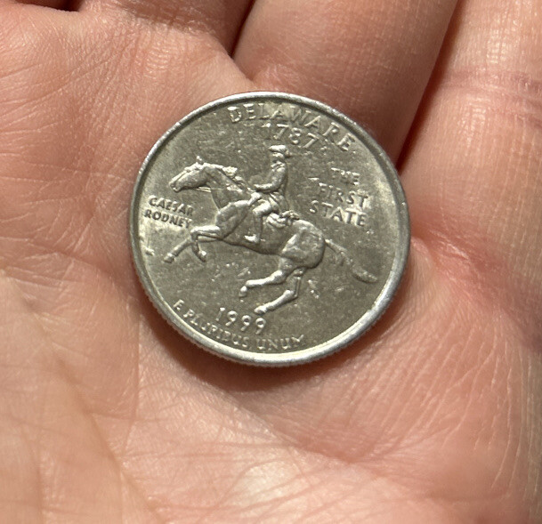 1787 1999 “D” Delaware *FIRST STATE QUARTER DOLLAR* Coin W/ Caesar ...