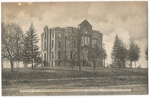 Stanton Michigan MI ~ Montcalm County Courthouse Ruins 1909 | eBay
