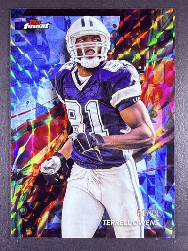 2024 Topps Finest #16 Terrell Owens Blue Geometric Refractor #/99 SP ...