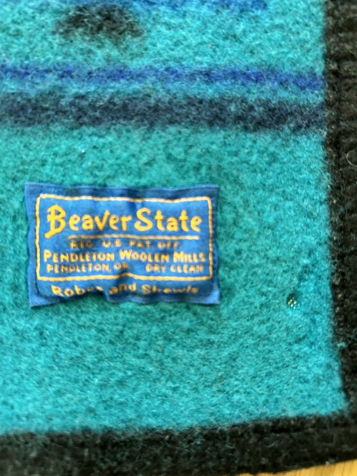 Vintage Pendleton Beaver State Lap Blanket 24”x36” In Fair Condition | eBay