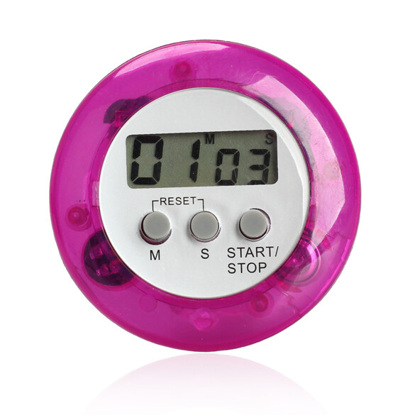 Round Magnetic LCD Digital Kitchen Countdown Timer Alarm with Stand ...