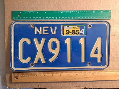 License Plate, Nevada, 1970 Base, CX (Clark County) 9114, "911" 4 | eBay