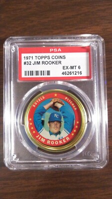 1971 Topps Coins #32 Jim Rooker Royals graded PSA 6 EX-MT | eBay