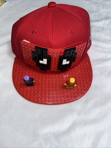 Bricky Blocks Red Snapback Hat by Elope, Mega Micro and Lego Compatible ...