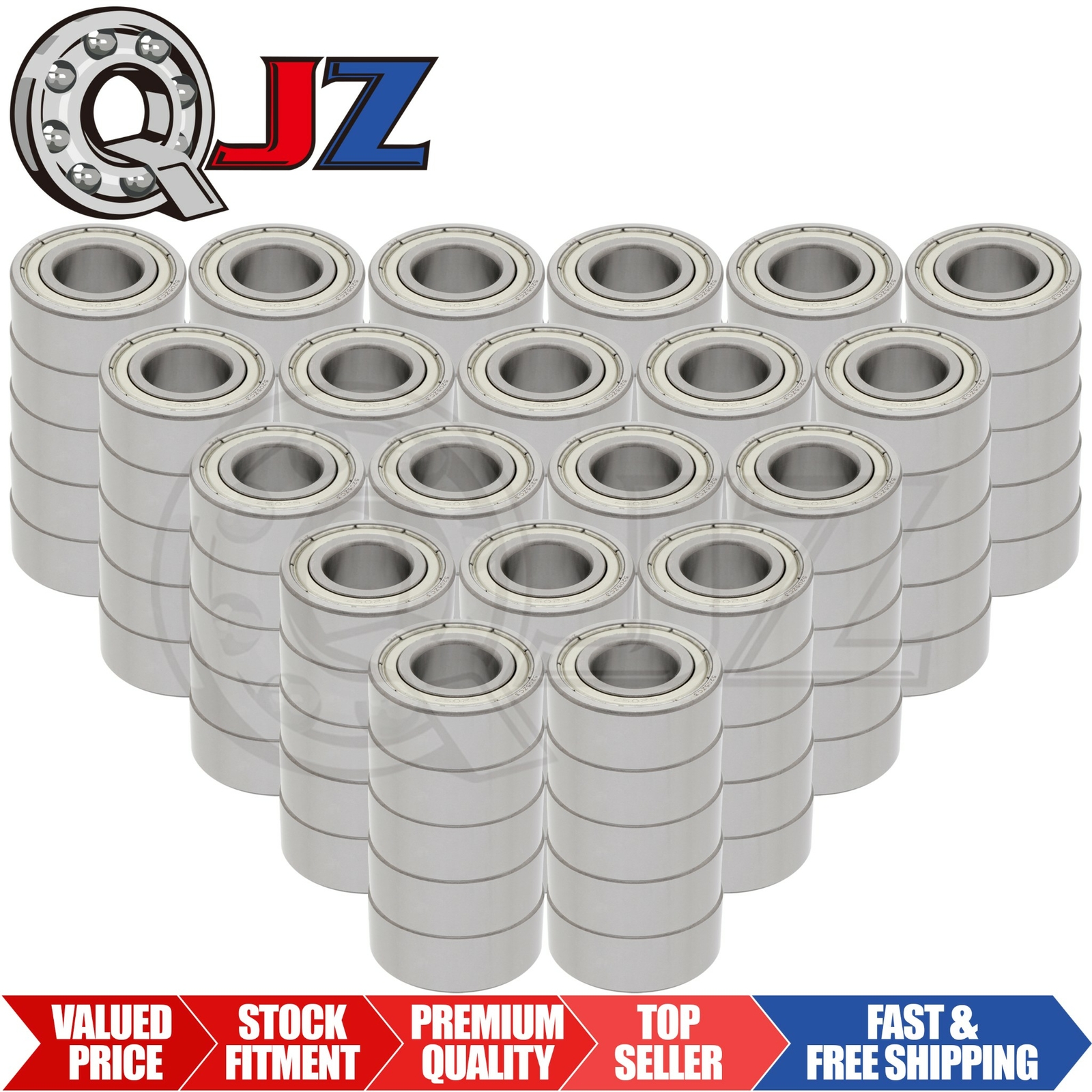 [100pcs] 5205-Z-C3 Angular Contact Ball Bearing [25mm Bore x 52mm OD x ...