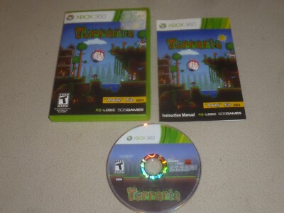 XBOX 360 GAME TERRARIA W CASE & MANUAL COMPLETE 505GAMES | eBay