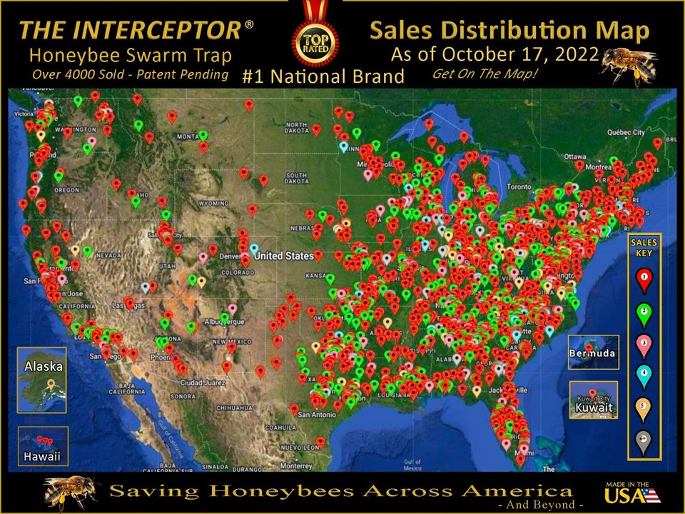 HONEYBEE SWARM TRAP - THE INTERCEPTOR PRO - bee equipment - bee hive ...