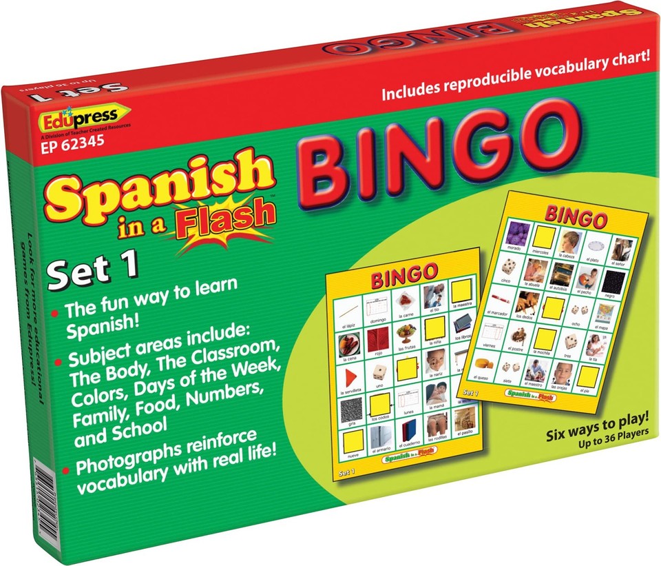 Spanish in a Flash Bingo Game Set 1 (EP62345) 765515023455| eBay