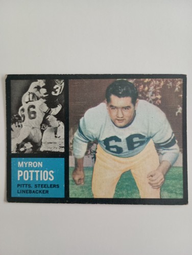 1962 Vintage TOPPS #136 MYRON POTTIOS PITTS STEELERS VERY GOOD COND LO ...