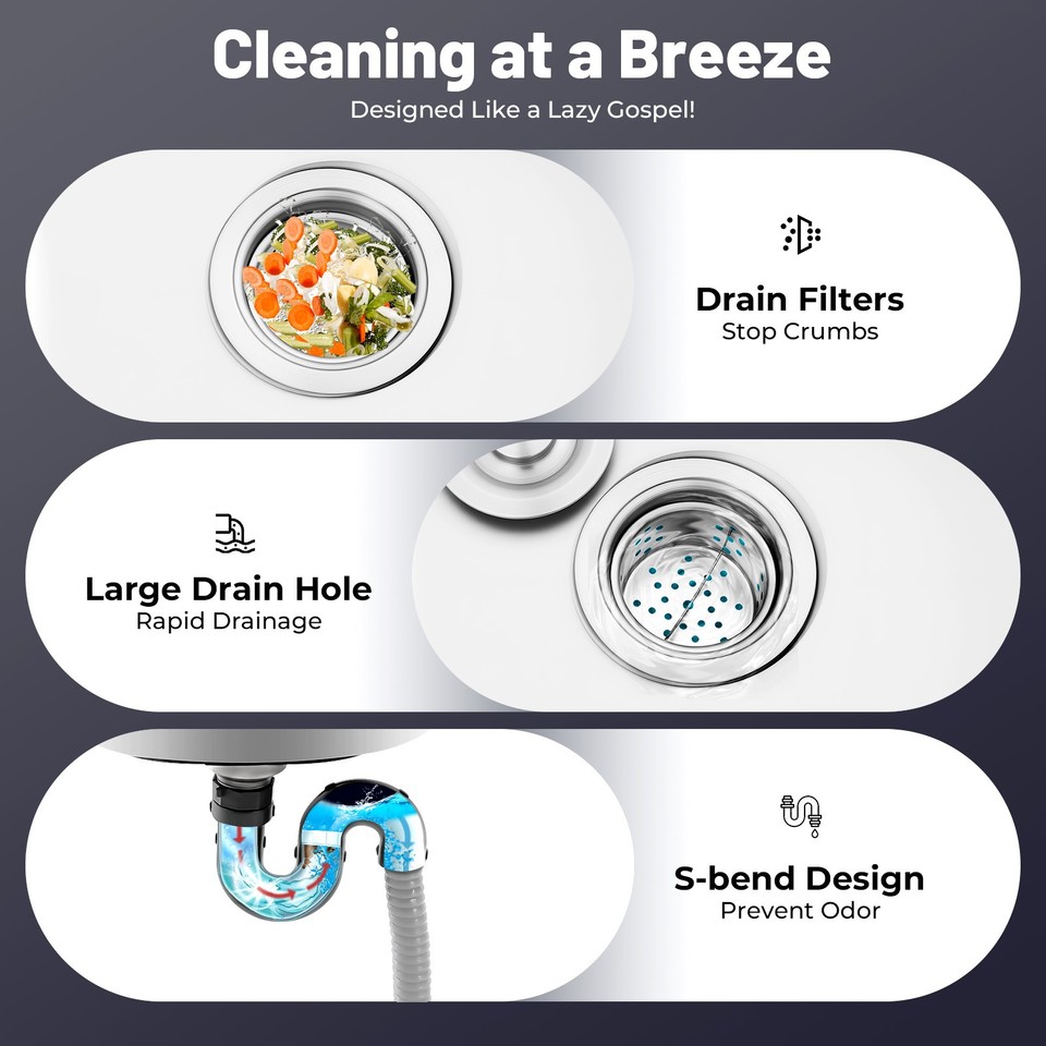 Stainless Steel Outdoor Kitchen Sink with Faucet Hand Washing Station ...