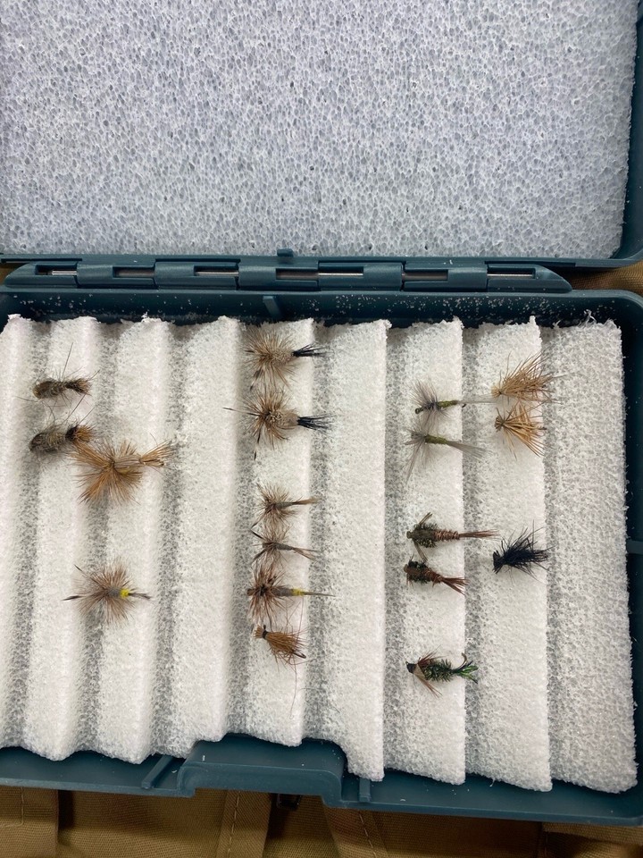 Vtg ACP Wood Frame Classic Landing Trout Fishing Net, With Vest, Flies ...