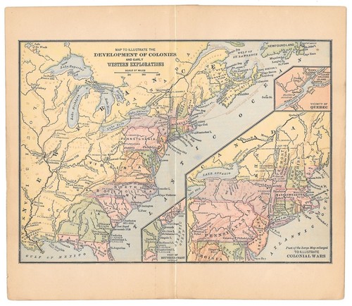 Map Development of Colonies Early Western Explorations with Historical ...