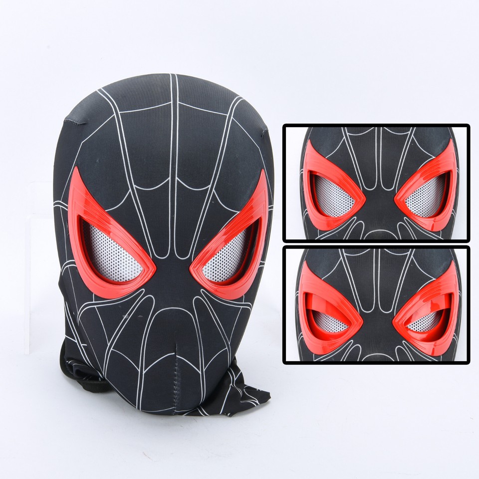 Spider-Man Mask Spiderman Bliking Hero Costume Cosplay Props 3D Hard ...