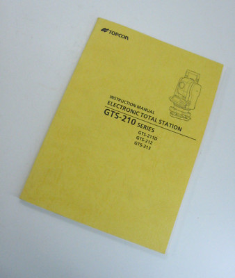 TOPCON INSTRUCTION MANUAL ELECTRONIC TOTAL STATION, GTS-210 SERIES PDF ...